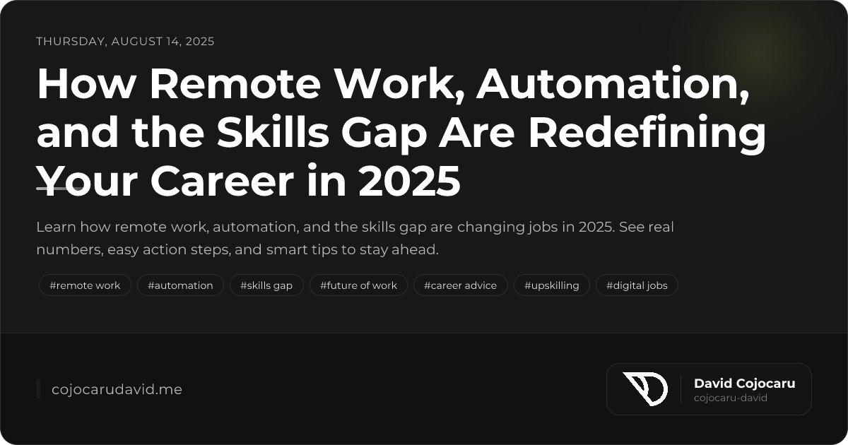 The future of work: remote work, automation, and the skills gap ...